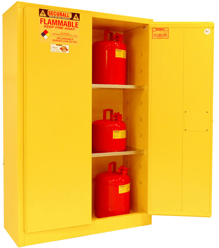 A145 - 45 Gallon Flammable Storage Cabinet | Self-Latch Standard 2-Door ...